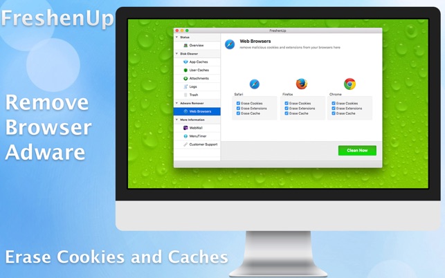‎FreshenUp - Disk Cleaner, Optimizer and Adware Sweeper on the Mac App ...