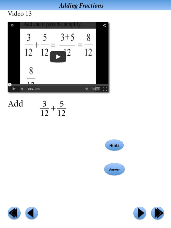 Adding Fractions Part 1 by Douglas Bump