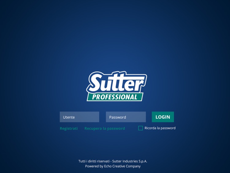 Sutter Professional Italia by Echo Creative Company