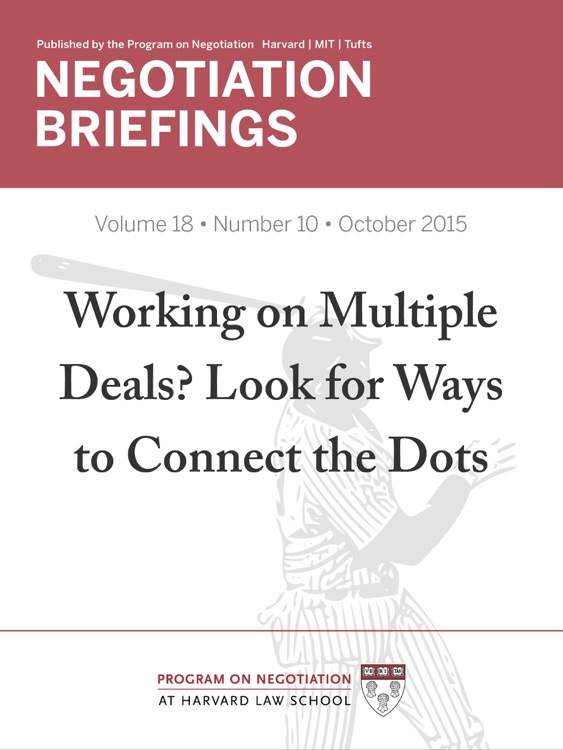 Harvard Negotiation Briefings by Program on Negotiation at Harvard Law ...