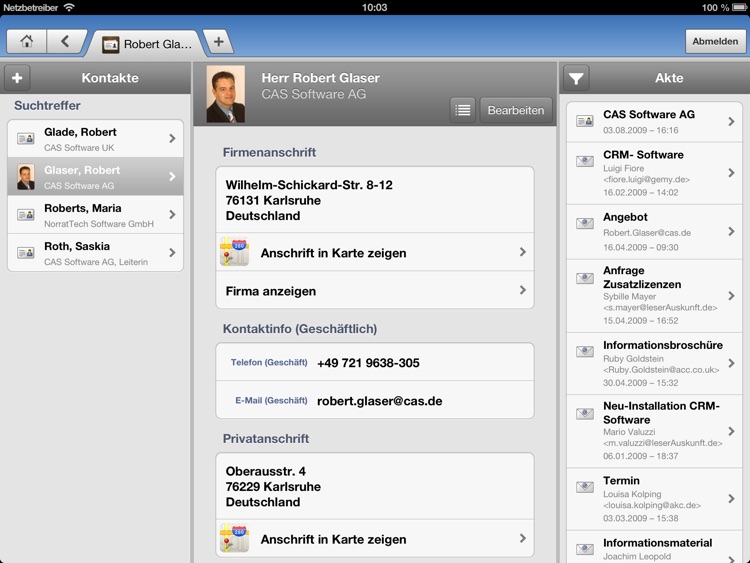 CAS PIA for iPad by CAS Software AG