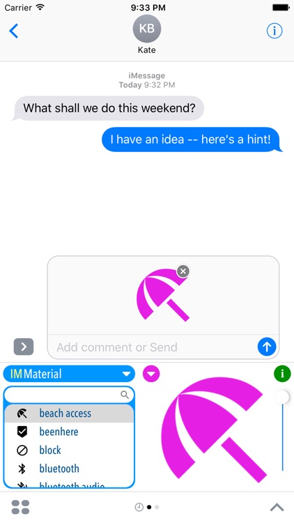 IMMaterial - Icon Font Stickers for Messages by Christopher Patterson