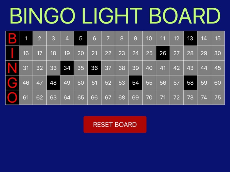 Bingo Light Board by Paul Yorke