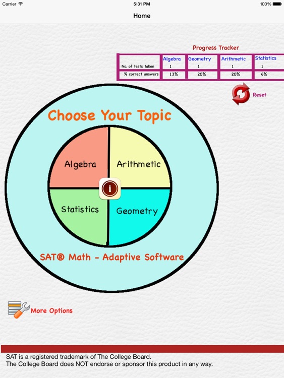 Adaptive SAT - Math Lite by Appzest Inc