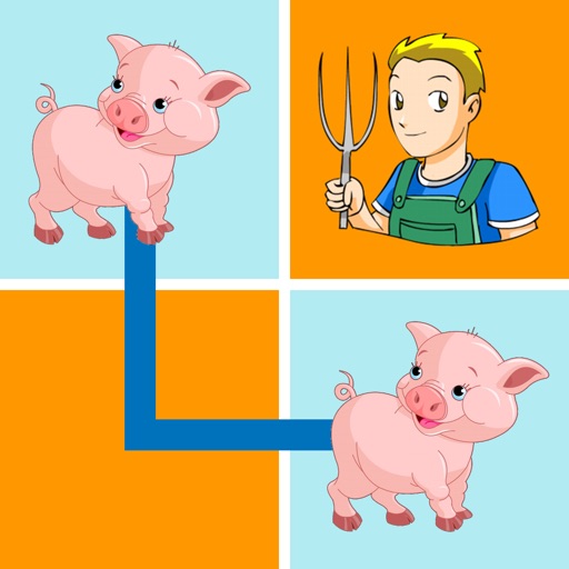 Twin Farm - Funny matching game - Connect farm animal, fruit, vegetable ...