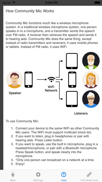 Community Mic Lite remote microphone by Bxtel LLC