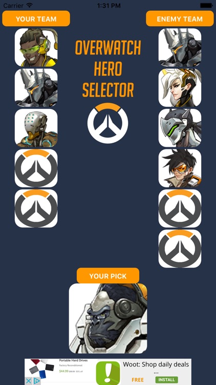 Overwatch Hero Selector by Shadab Shaikh