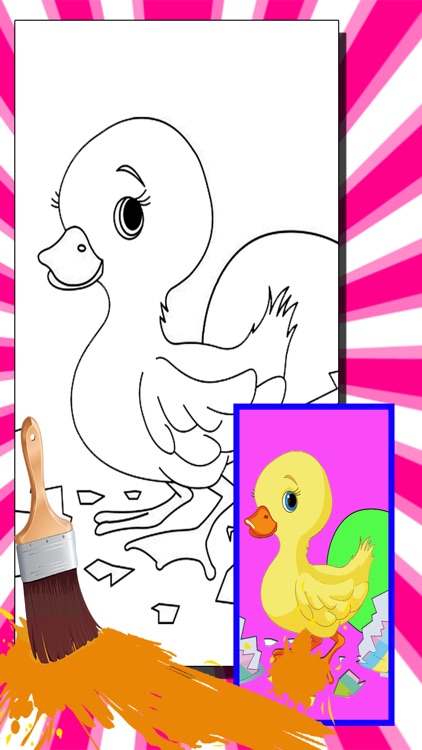 My Little Duck The First Coloring Page Fun Game by Piyawan Chumnarnchanan