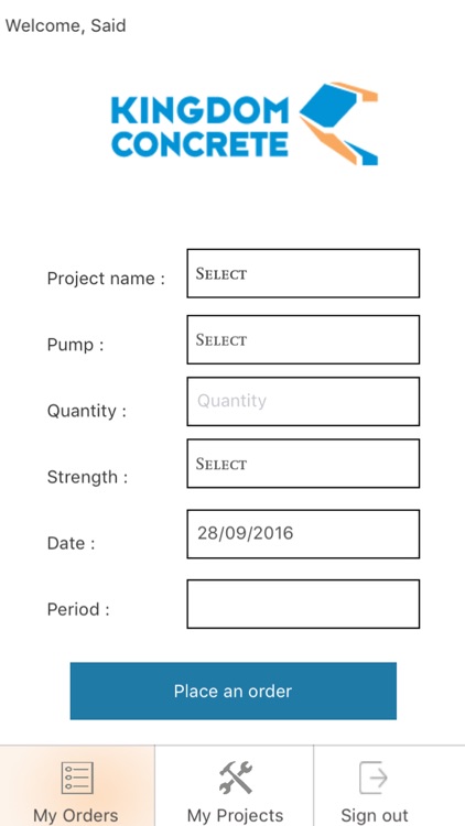 Kingdom Concrete Ordering App by Ibrahim Al Alami