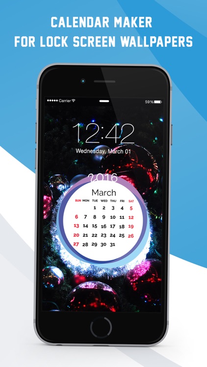Free Calendar Maker For Lock Screen Wallpapers - Custom Designer ...