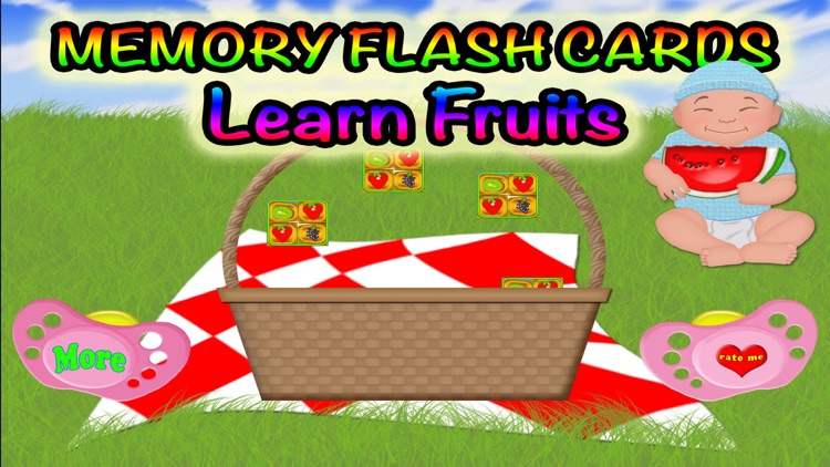 Kids Memory Flash Cards Fruits by E.T. Digital Design