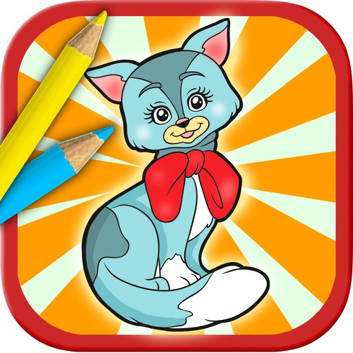 Cats & kittens coloring book drawing pages paint cute kitty by Intelectiva