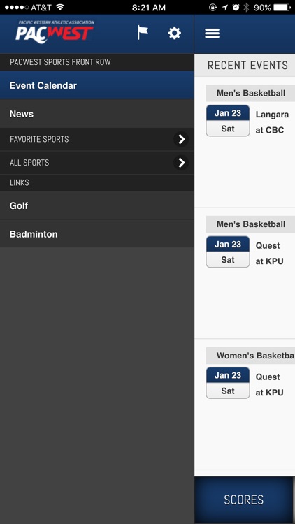 PACWEST Sports Front Row by PrestoSports
