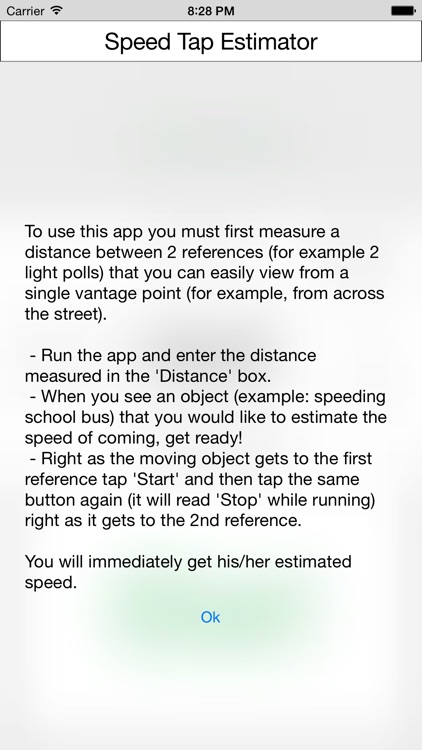 Speed Tap Estimator by Thomas Draughn
