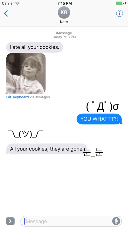 Asciiy - Ascii Emotes for iMessage by Yaoyu Chen