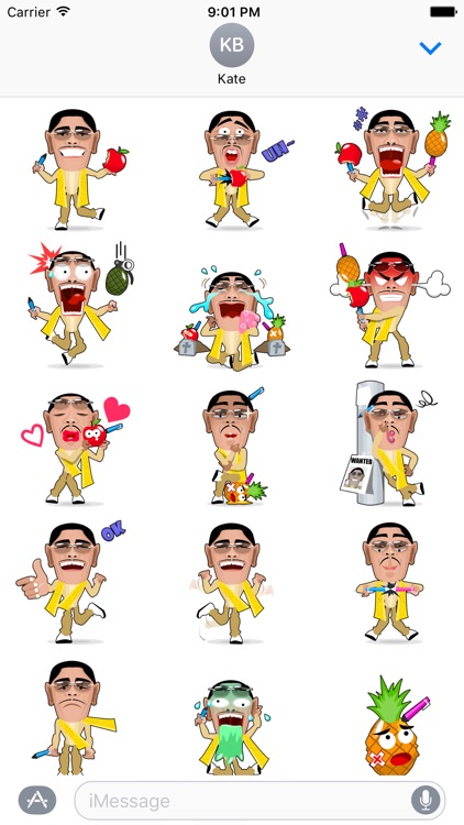 Apple Pen Sticker - Pen Pineapple PPAP Emoticons by Thang Nguyen