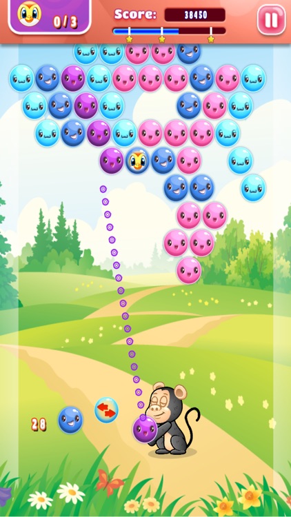 Cartoon Chimp Bubble Popper - FREE - multi-level forest adventure by Daniel Shneor