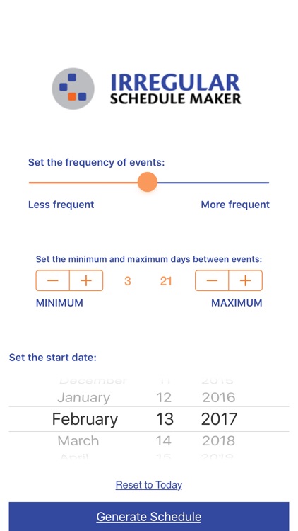 Irregular Schedule Maker by budan.com
