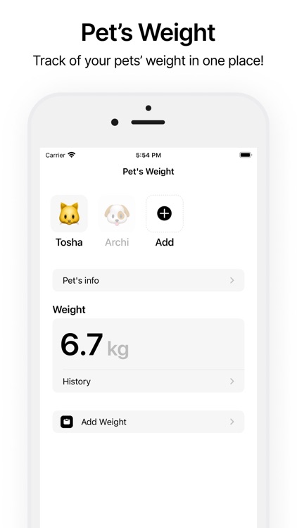 PetWeight: Track Pet's Weight by Yunus Yunusov