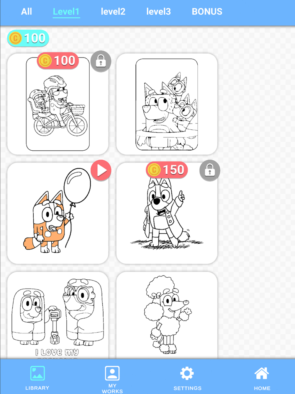 Coloring Bluey by number Free Download App for iPhone - STEPrimo.com